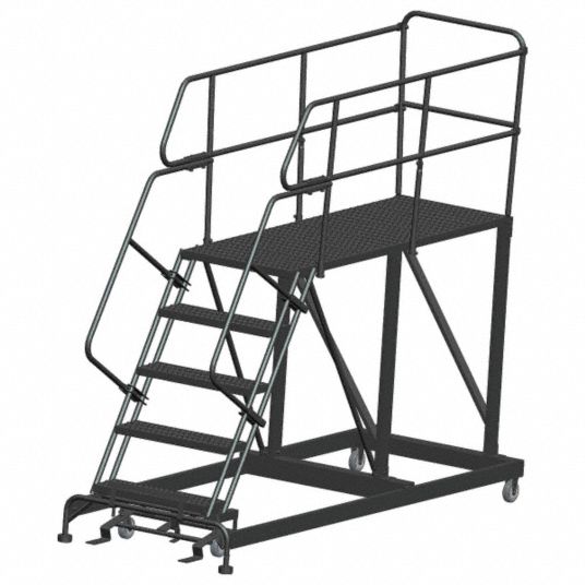 Rolling Work Platform, Steel, Single Access Platform Style, 50 in ...