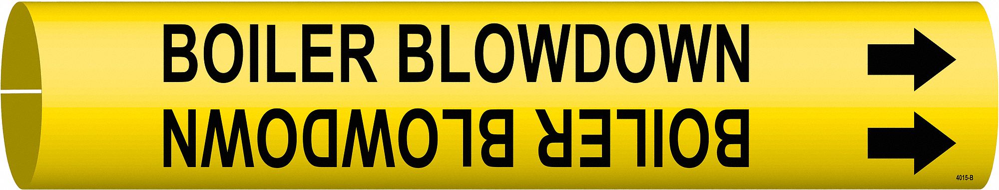 Boiler Blowdown, Yellow, Pipe Marker - 9LDX6|4015-A - Grainger