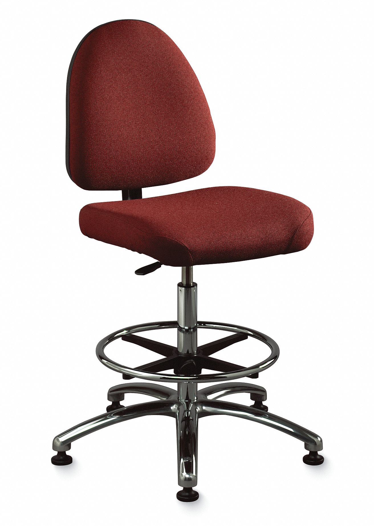 Task Chair, Task Chair, Red, Fabric, 24 in to 34 in Nominal Seat Height ...