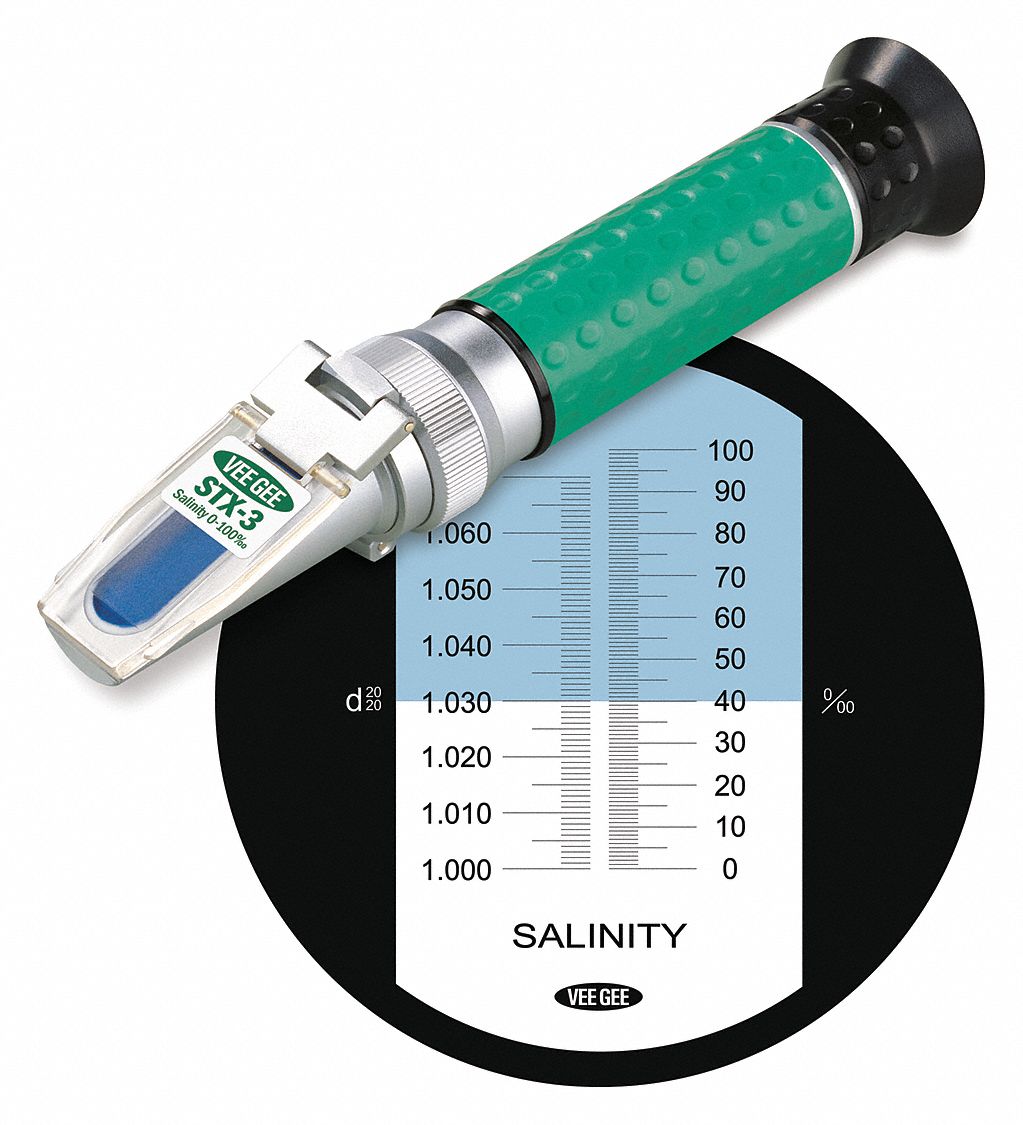 VEE GEE Salinity Auto Temp Compensation Refractometer 8CXU2 43036 