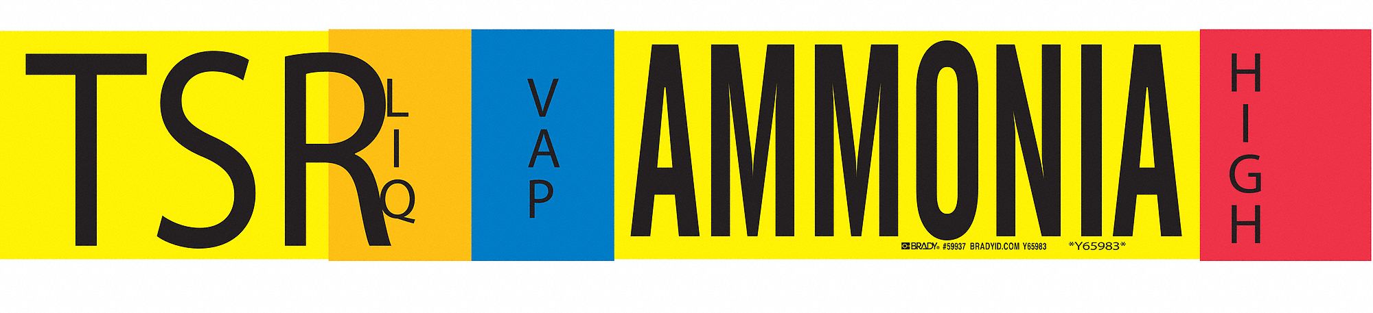 Pipe Marker, IIAR System Abbreviation TSR, Fits Pipe O.D. 8 in and ...