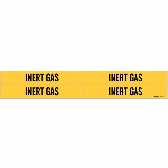 Inert Gas, Yellow, Pipe Marker - 8CXX3|8791-4 - Grainger