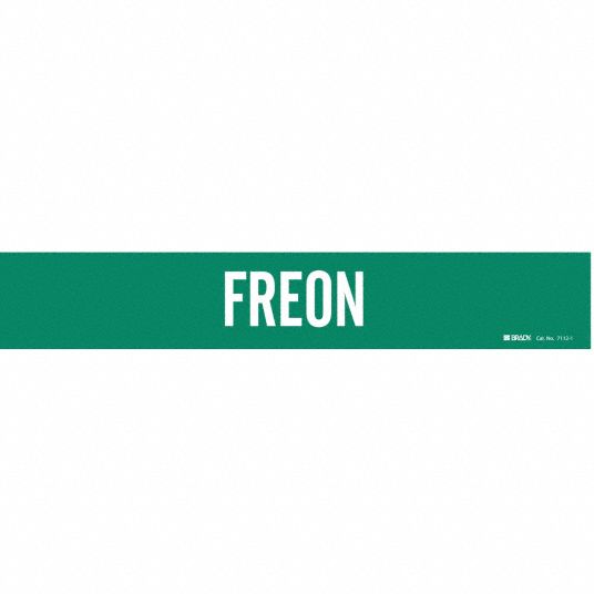 Freon™, Green, Pipe Marker - 8CYC3|7112-1 - Grainger