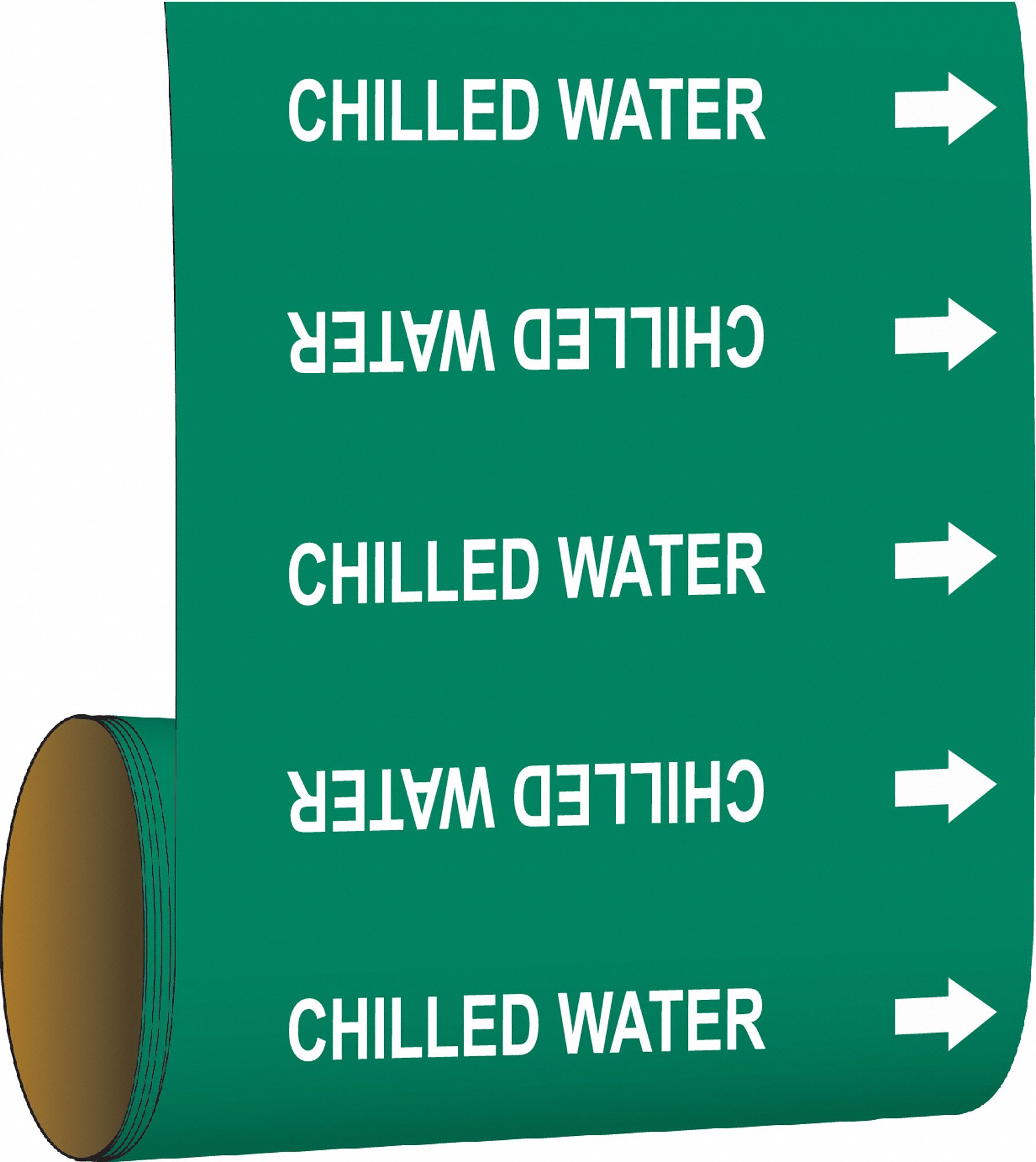 Chilled Water, Green, Pipe Marker - 8CYD1|41518 - Grainger