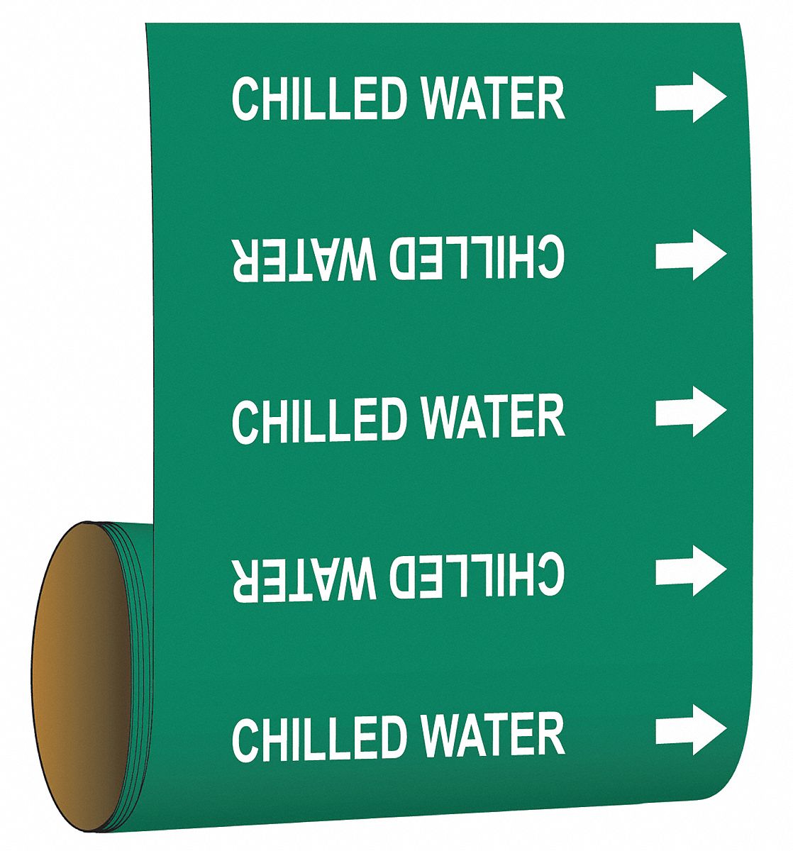Chilled Water, Green, Pipe Marker - 9AEP1|15517 - Grainger