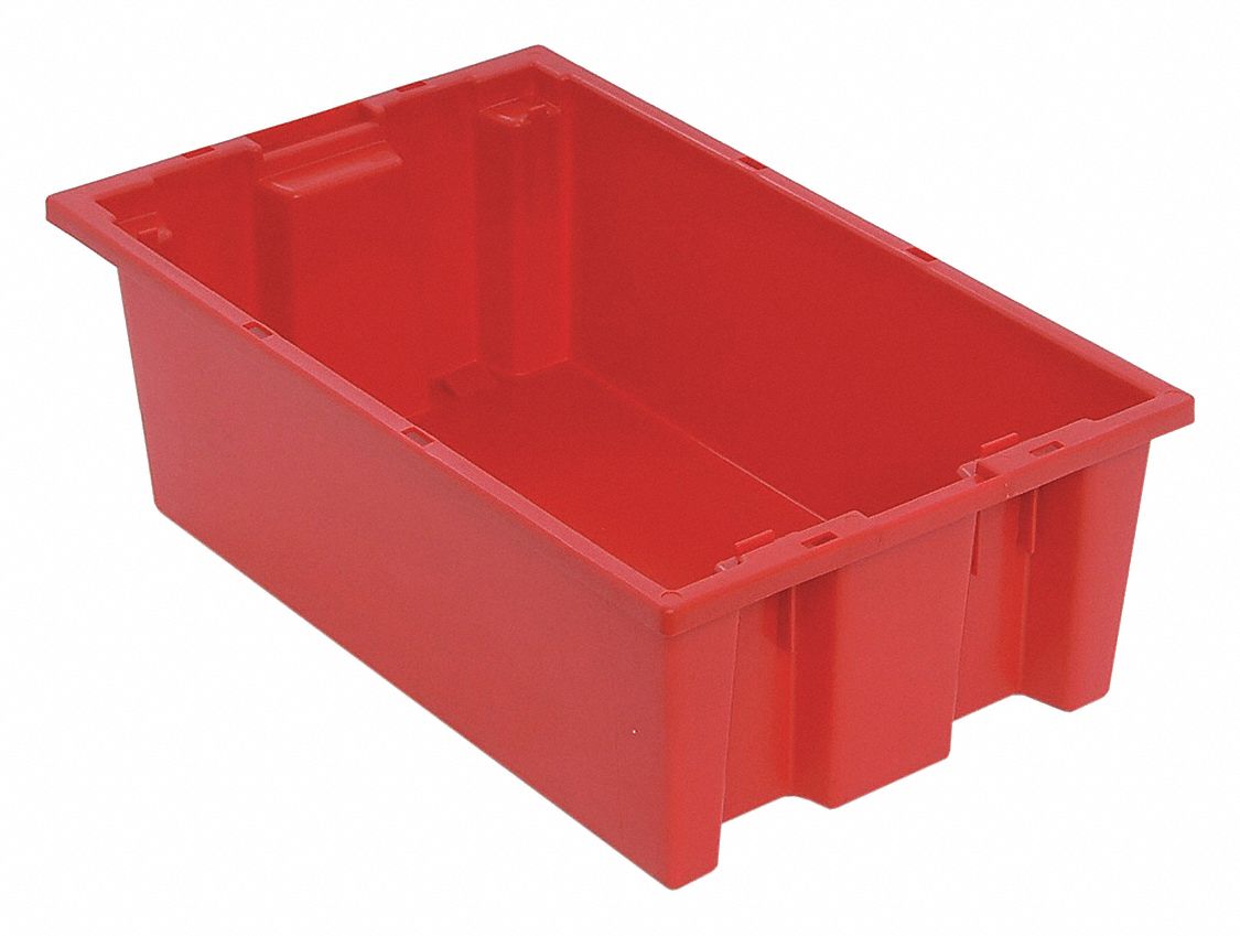 QUANTUM STORAGE SYSTEMS, 3.7 gal, 18 in x 11 in x 6 in, Stack and Nest ...