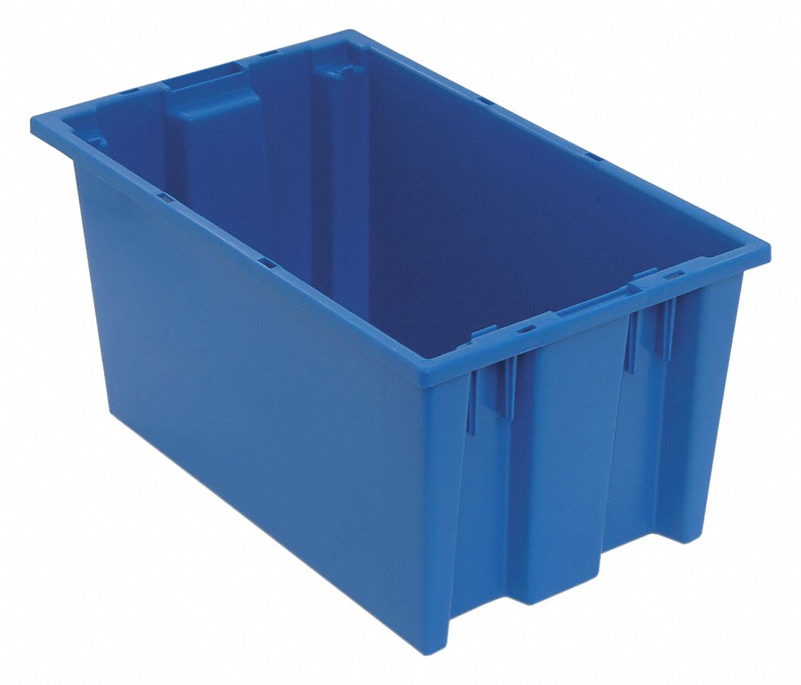 QUANTUM STORAGE SYSTEMS, 5.7 gal, 18 in x 11 in x 9 in, Stacking and ...