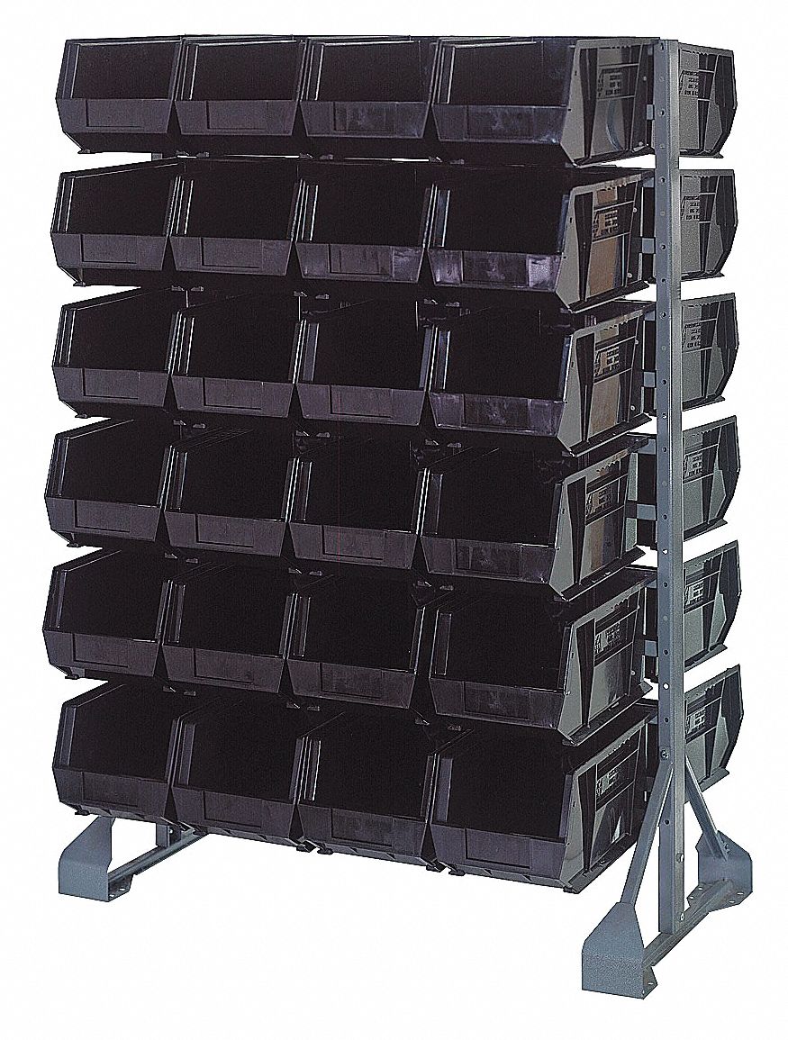 QUANTUM STORAGE SYSTEMS, 36 in x 54 in x 20 in, 2 Sided, Bin Rail Floor ...