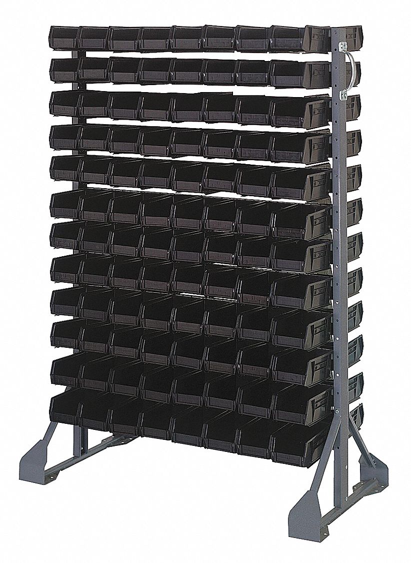 QUANTUM STORAGE SYSTEMS, 36 in x 54 in x 20 in, 2 Sided, Bin Rail Floor ...