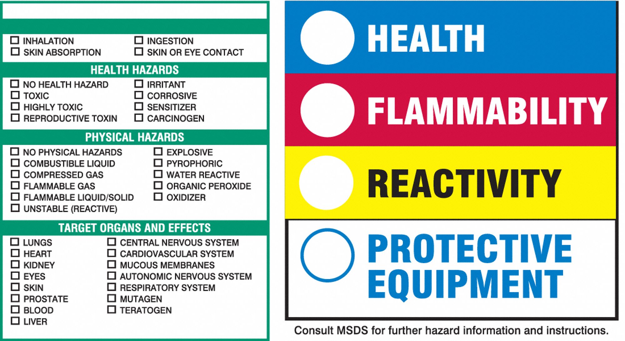 BRADY HMIG LABEL,6 IN. H,6 IN. W,PK100 - 8706 - WWG9UA54 | 60336 ...