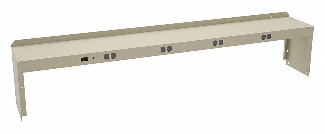 TENNSCO Electrical Shelf Riser: 72 in Wd, 10 1/2 in Dp, 12 in Ht, Steel ...