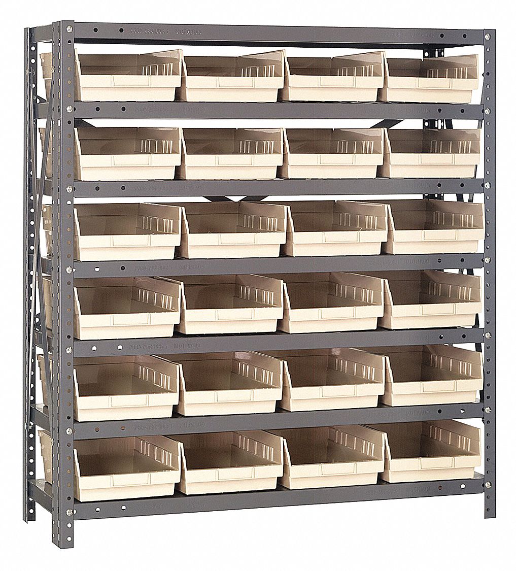 QUANTUM STORAGE SYSTEMS, 36 in x 12 in x 39 in, 1 Sided, Bin Shelving ...