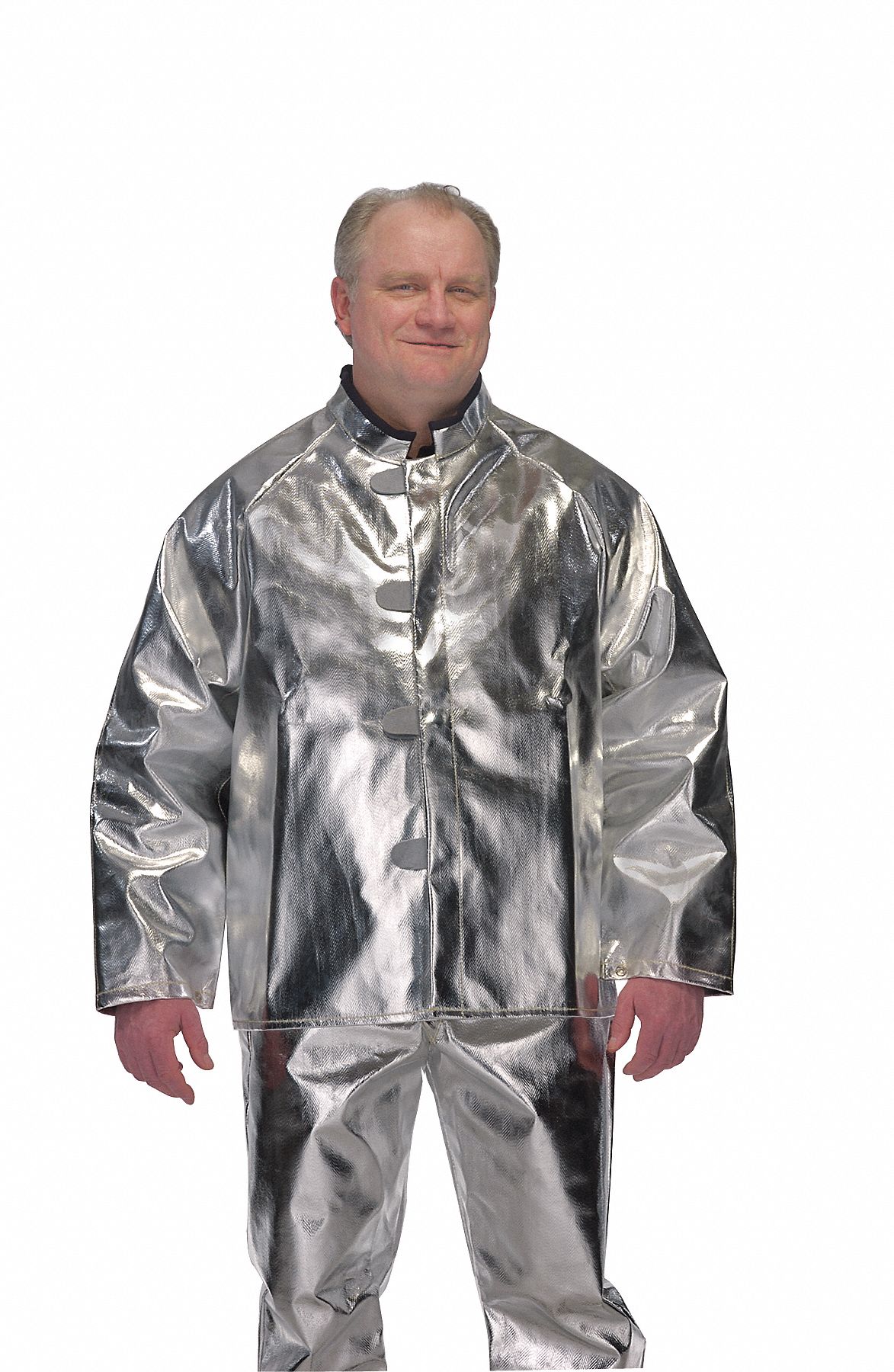 KAREWEAR 30 in Rayon Aluminized Jacket, Fits Chest Size 42 in to 44 in ...