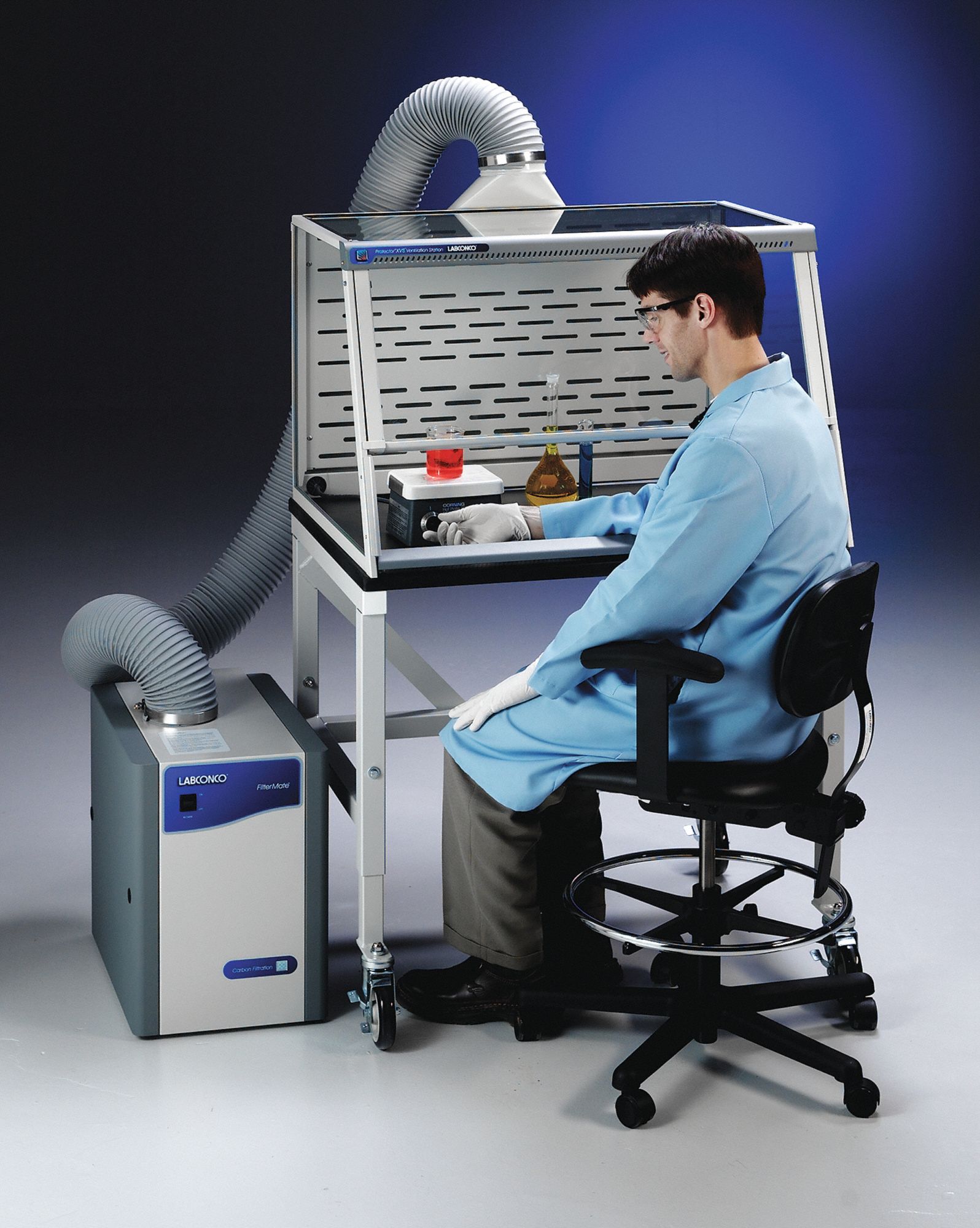 LABCONCO Ventilation Station: 24 in Wd, 22 7/8 in Ht, 0.05 in SP at 100 ...