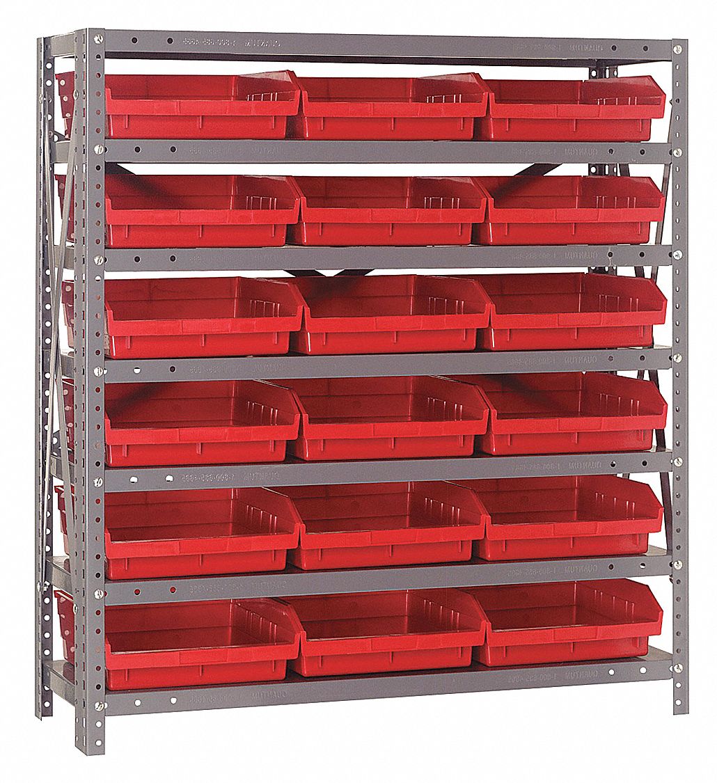 QUANTUM STORAGE SYSTEMS, 36 in x 12 in x 39 in, 1 Sided, Bin Shelving ...