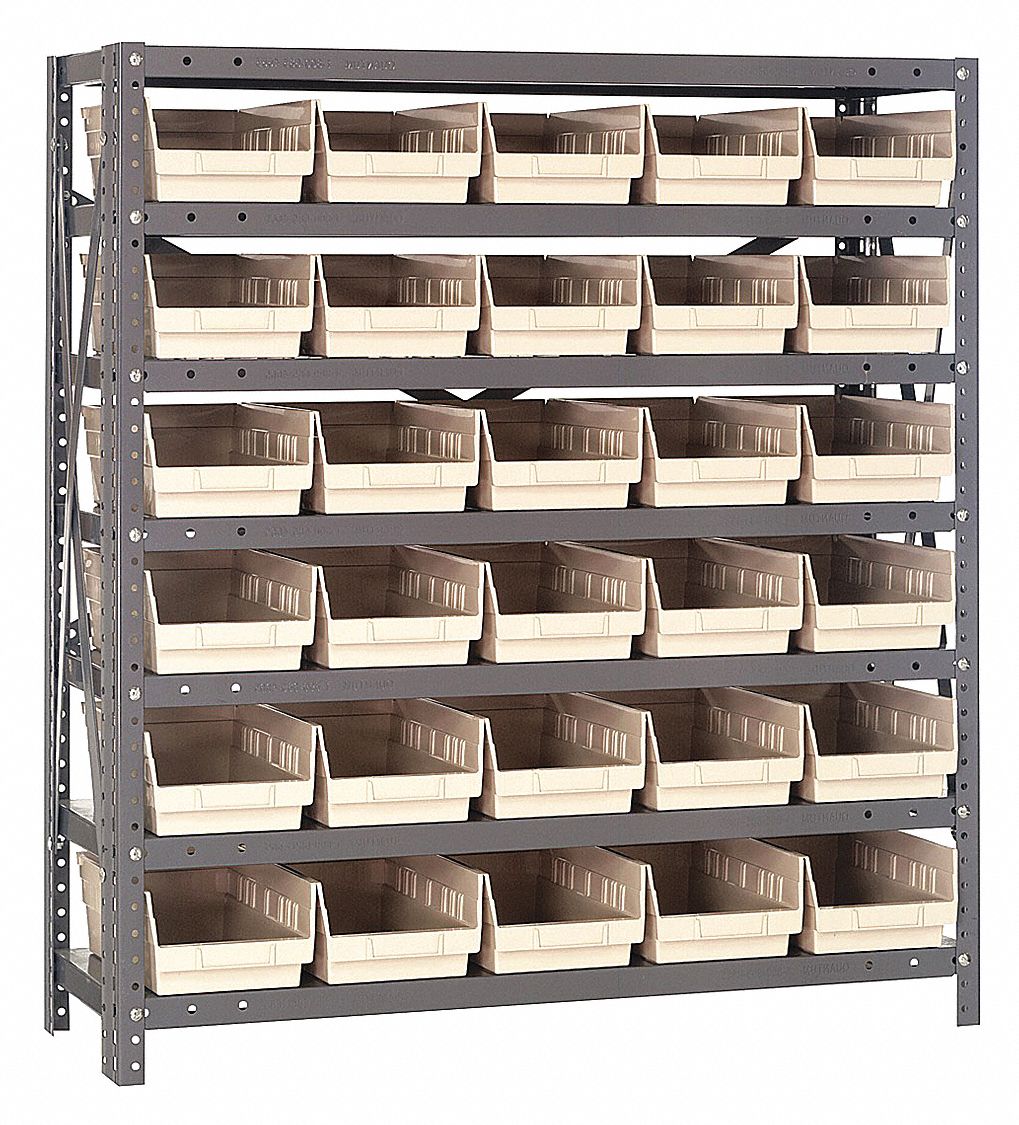 QUANTUM STORAGE SYSTEMS, 36 in x 12 in x 39 in, 1 Sided, Bin Shelving ...