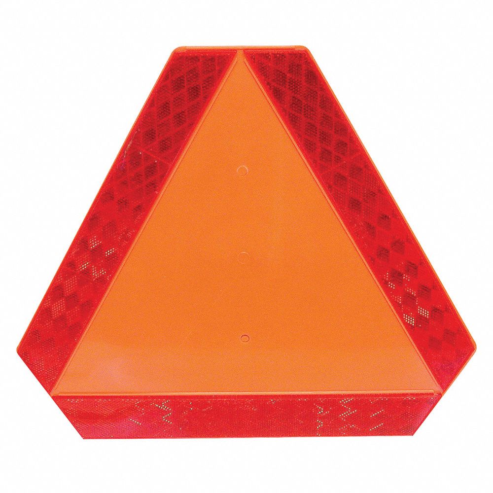 Triangle, Orange/Red, Reflector - 8DN62|70-0110-50 - Grainger
