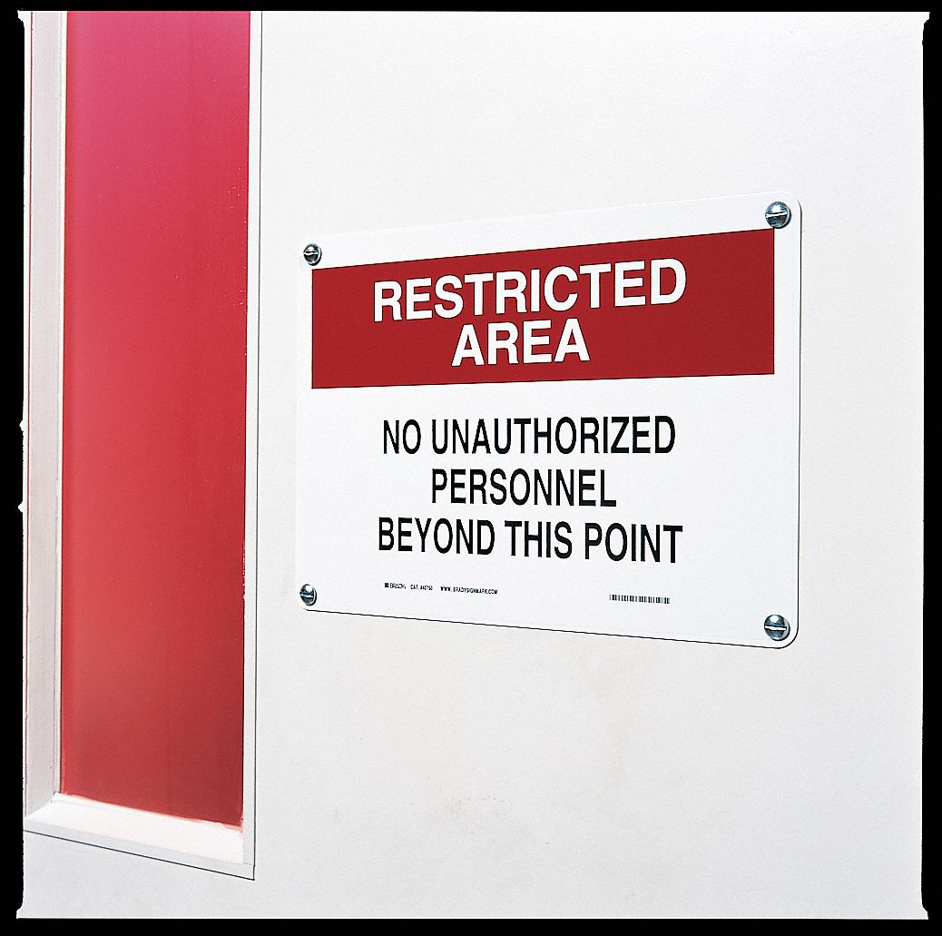 Plastic, Danger Sign, No Header, 10 in Width, 7 in Height, English ...