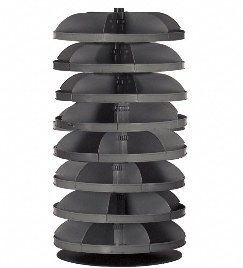 DURHAM MFG, 52 7/8 in x 28 in, 8 Levels, Revolving Storage Bin - 8DR07 ...