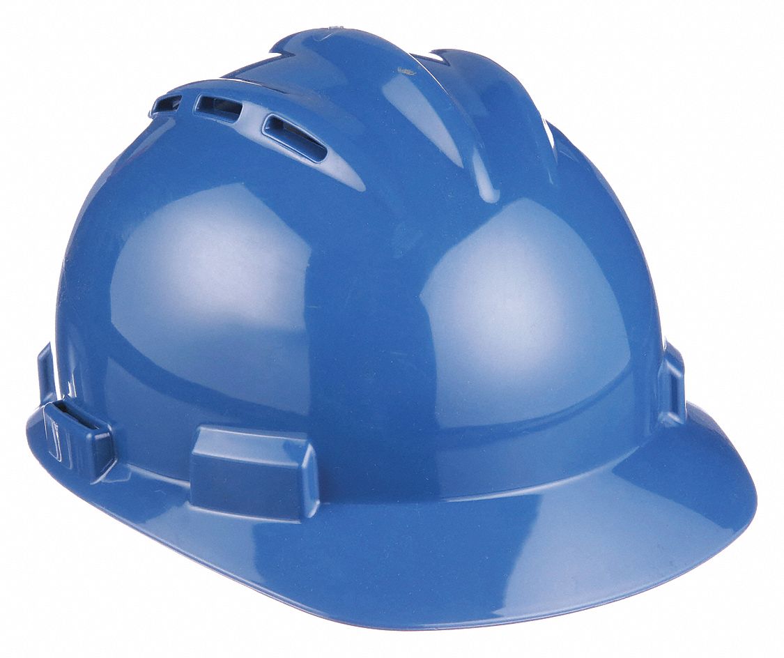 Blue, No Graphics, Hard Hat - 8DR33|62KBP - Grainger