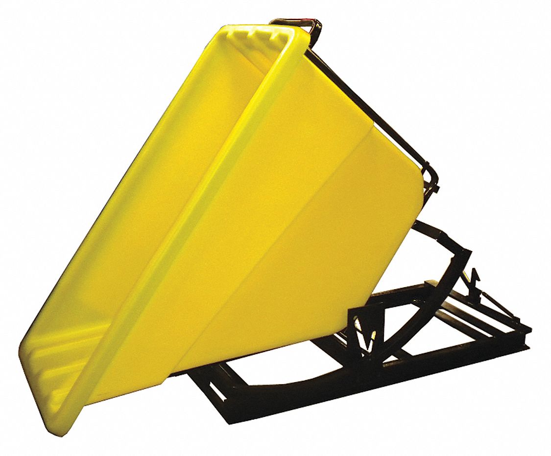 Std Hopper, Plastic, Self Dumping Hopper - 8DTF9|SD 5/8 YELLOW - Grainger