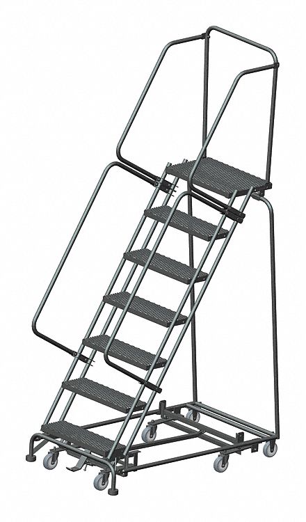 Lockstep Rolling Ladder,Steel,70 In.H - Grainger