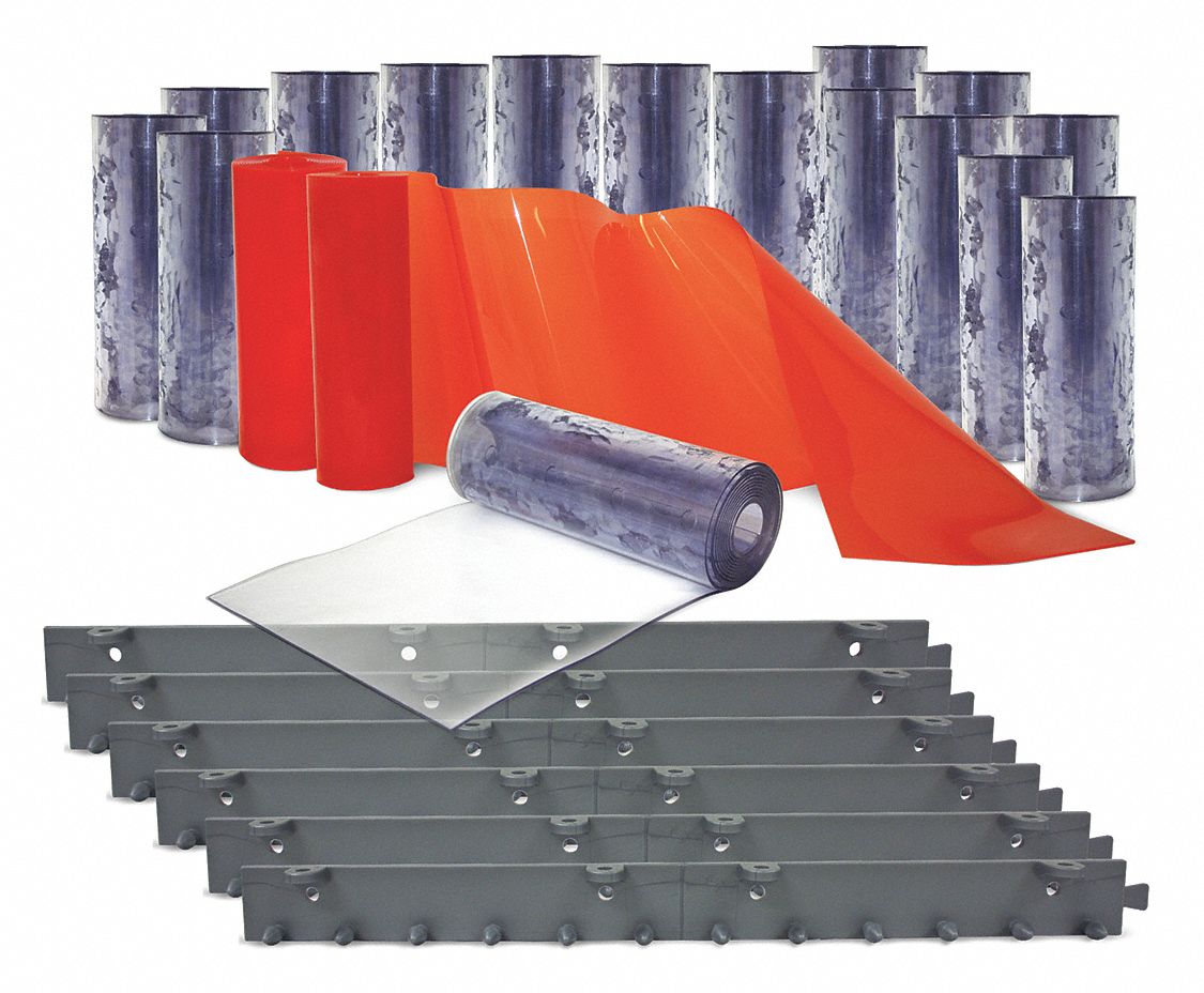 For 12 ft Opening Wd, For 8 ft Opening Ht, Vinyl Strip Door - 8DVL1 ...