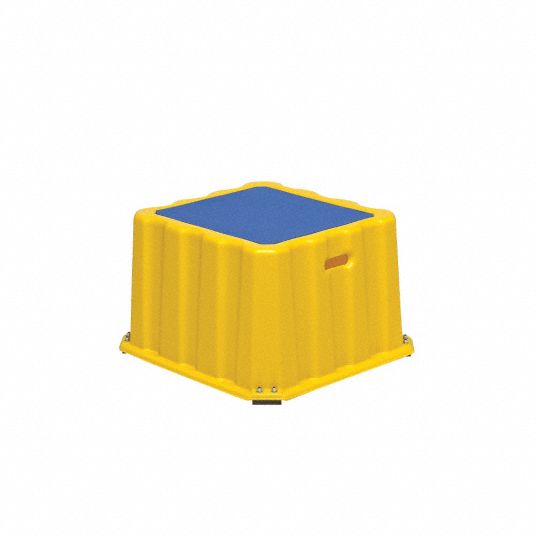 PREMIER PLASTICS Plastic Box Step, 15 in Overall Height, 500 lb Load ...