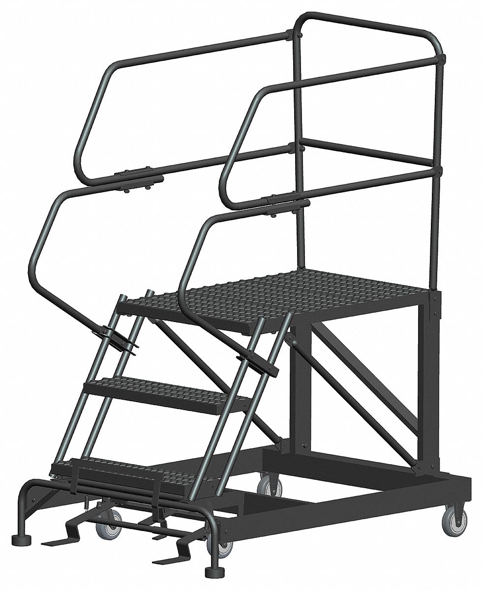 BALLYMORE, 2.5 ft Platform Ht - Max, 36 in x 36 in, Mobile Work ...