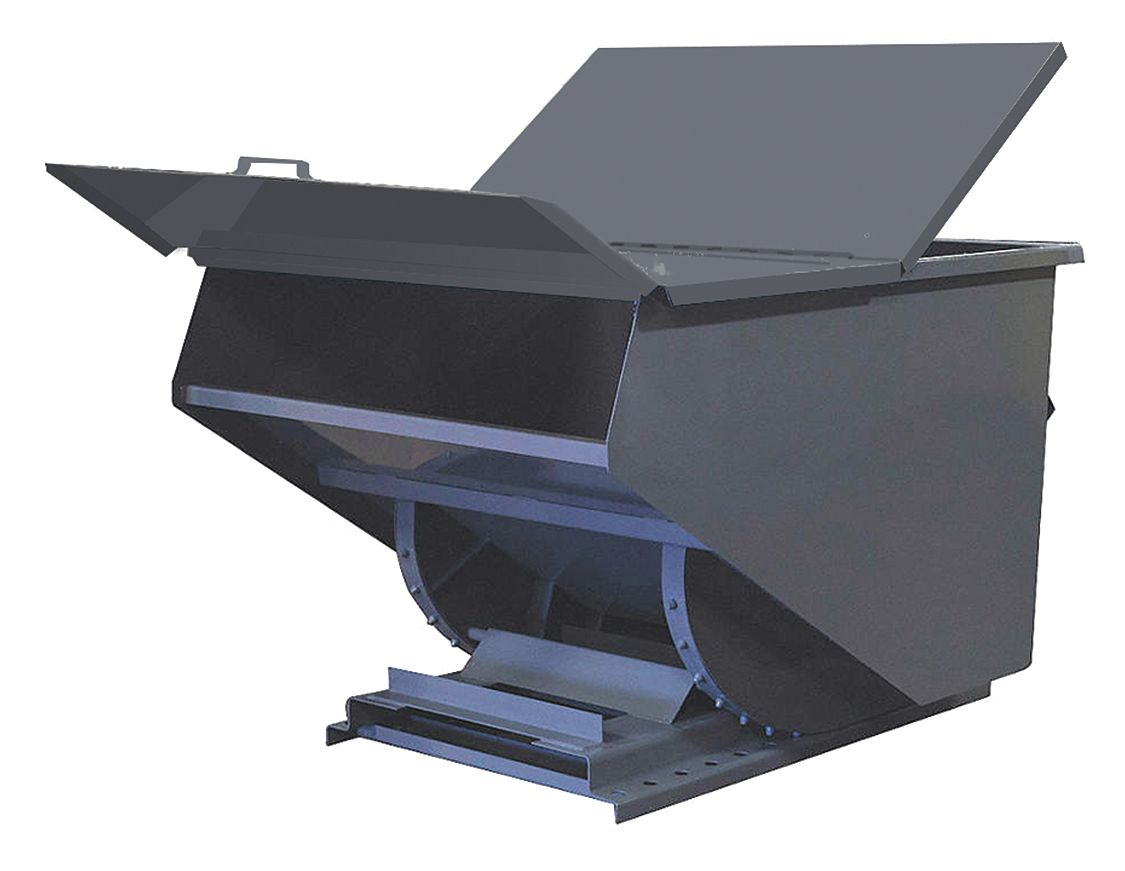 Steel, 81 cu ft Compatible Capacity - Cubic Foot, Hopper Lid - 8EA41 ...