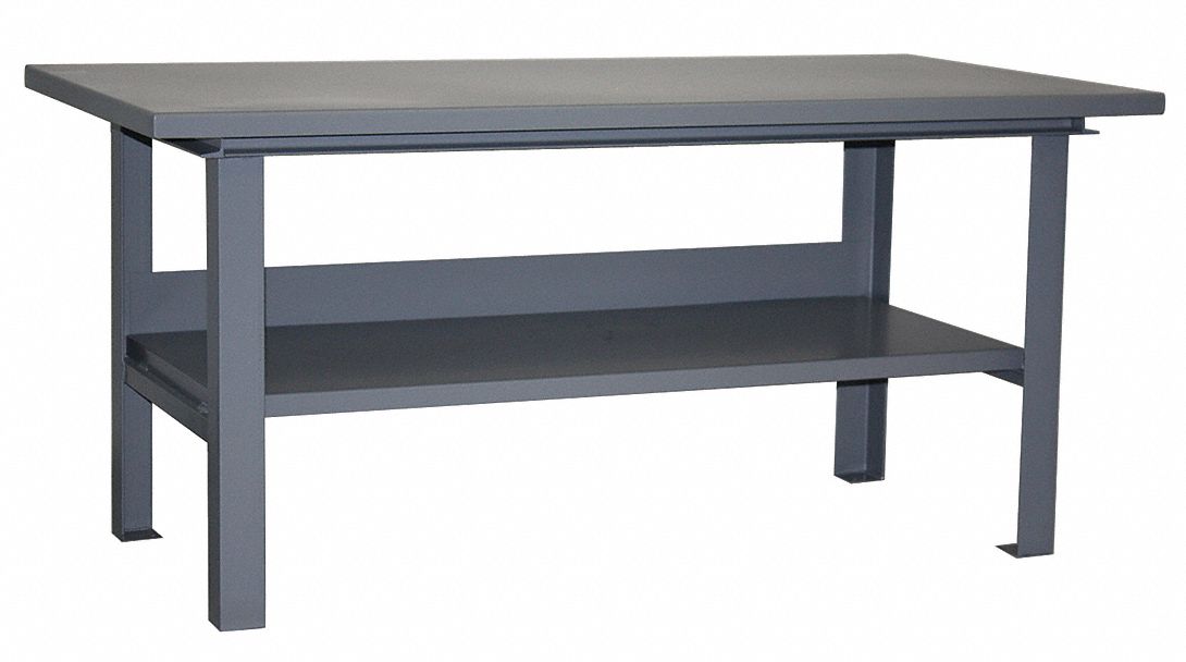Workbench, Steel, 36 in Depth, 34 in Height, 48 in Width, 8000 lb Load ...