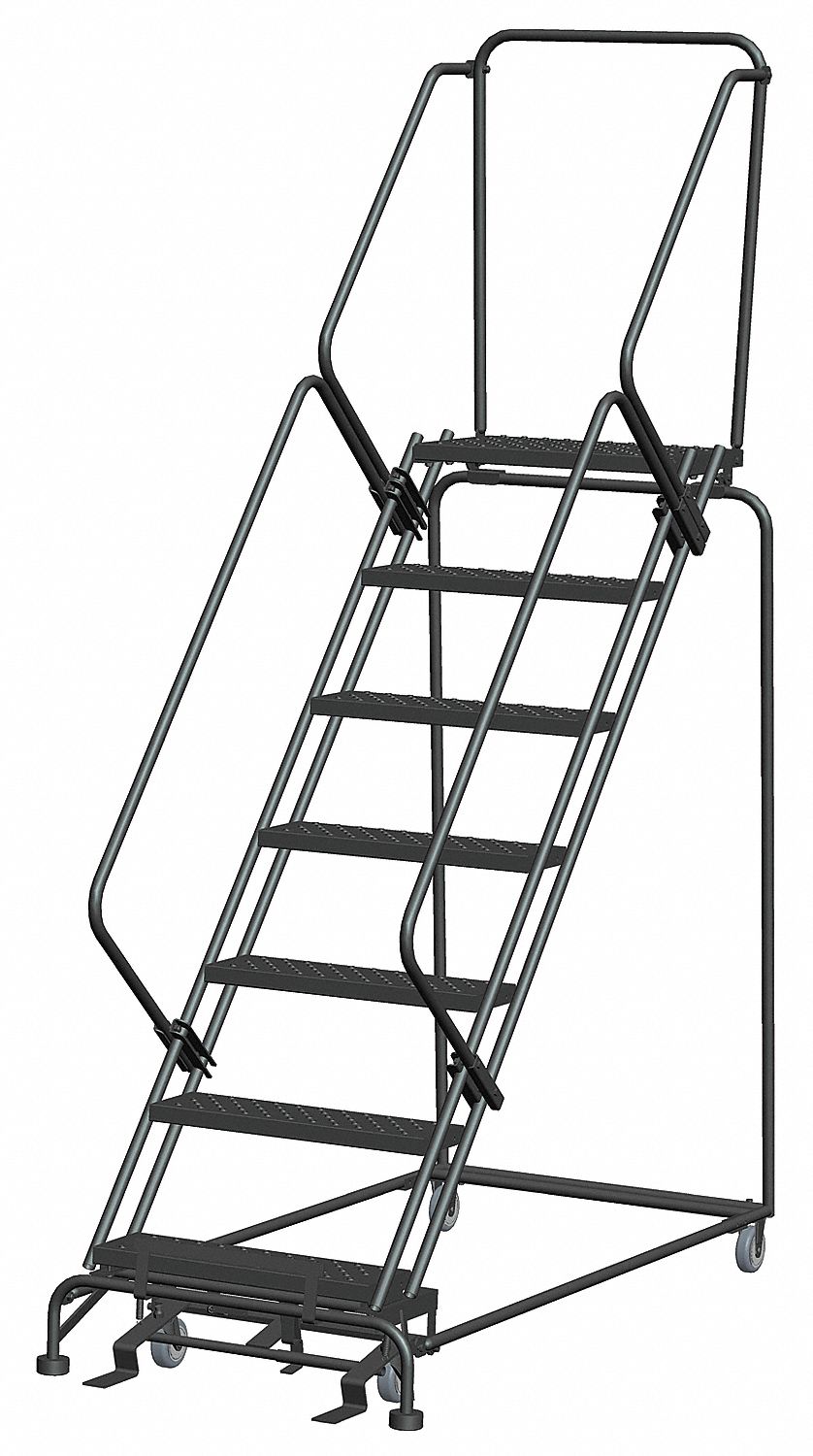 Rolling Ladder,Steel,70 In.H - Grainger