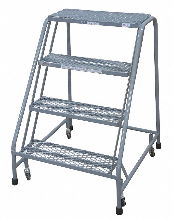 COTTERMAN, 3.3 ft Platform Ht, Assembled, Rolling Ladder - 8EG89 ...