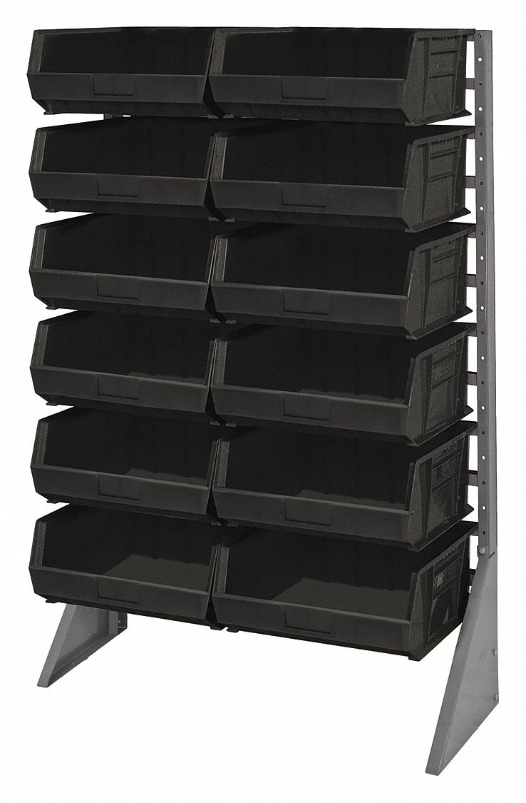 QUANTUM STORAGE SYSTEMS, 15 in x 54 in x 36 in, 1 Sided, Bin Rail Floor ...