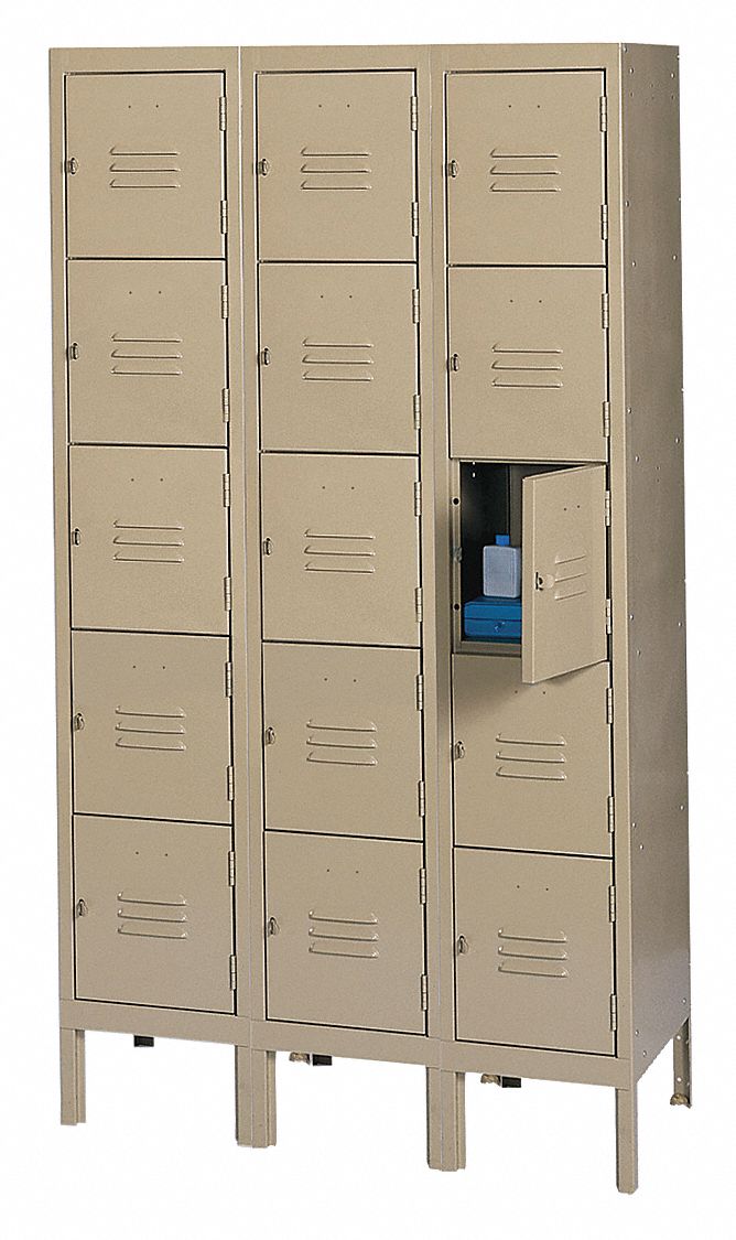 EDSAL, 36 in x 12 in x 66 in, 5 Tiers, Box Locker - 45GU32|CL5103TN-UN ...