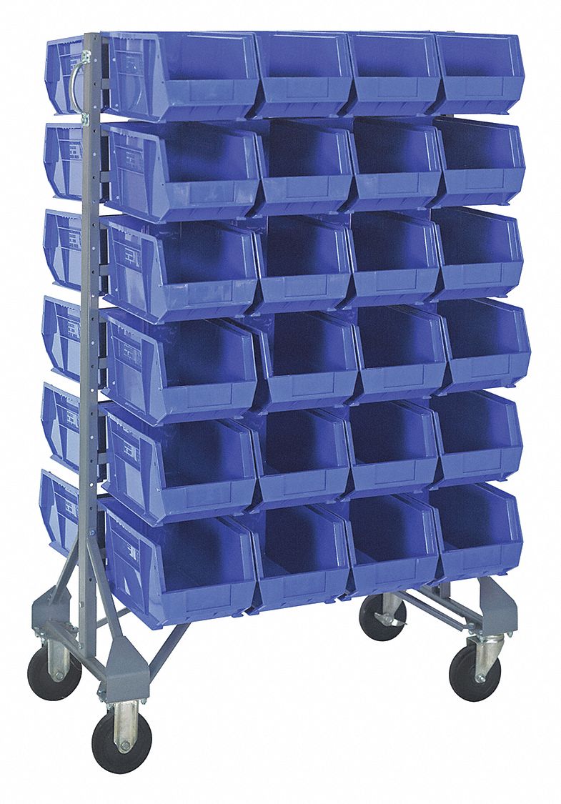 QUANTUM STORAGE SYSTEMS, 20 in x 36 in x 53 in, 48 Bins, Mobile Bin ...