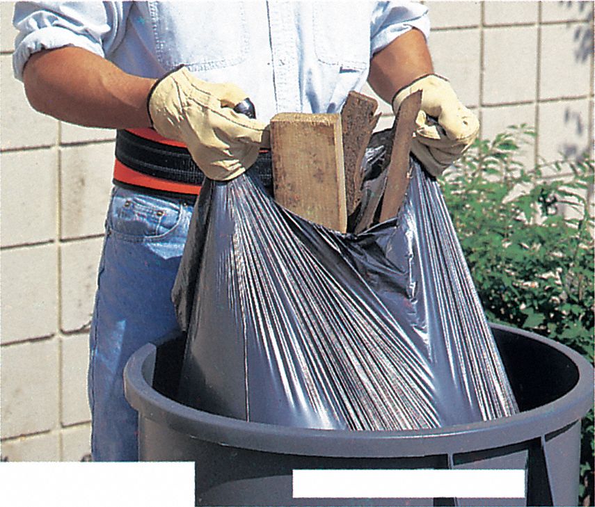 45 gal, LDPE, Flat Pack, Silver/Black, PK 50 - Grainger