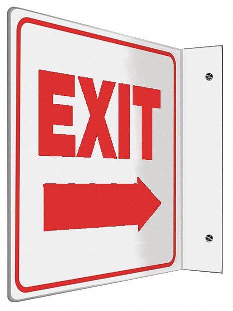 Sign,Exit,8"x8" - Grainger