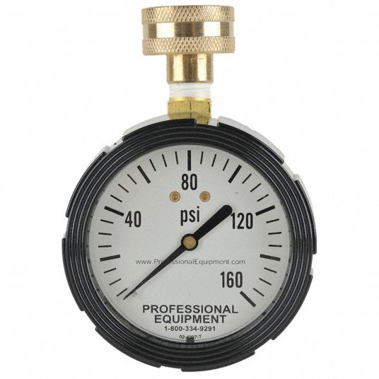 PROFESSIONAL EQUIPMENT Pressure Gauge: Home Water Line Test Kit, Water ...