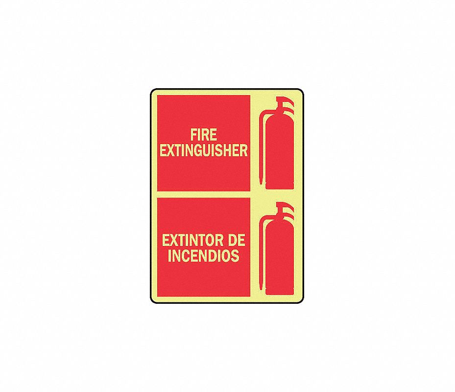 ACCUFORM Letrero de Extinguidor de Fuego, Leyenda Fire Extinguisher ...