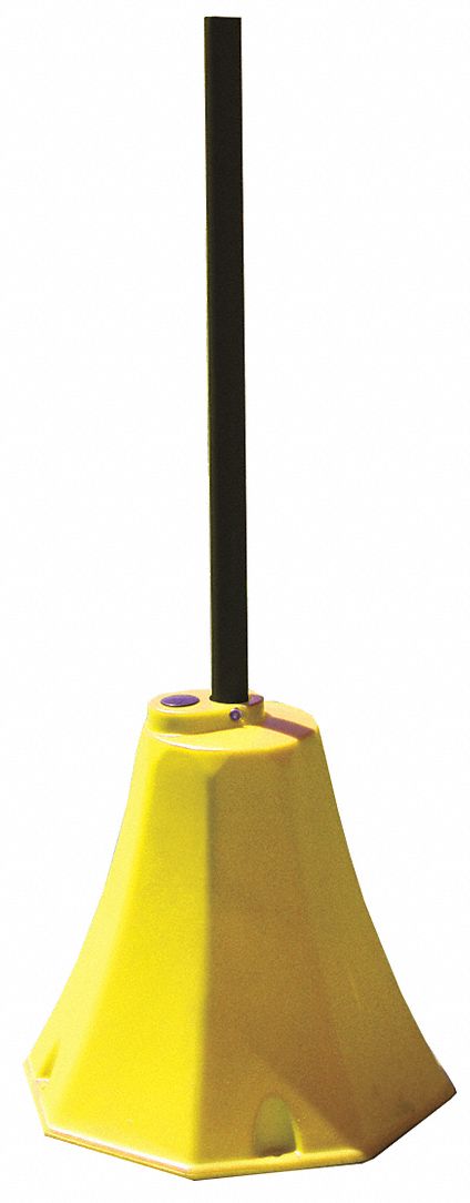 30 lb Base Wt, 8 ft 2 in x 1 9/10 in x 2 in, Sign Base with Post ...