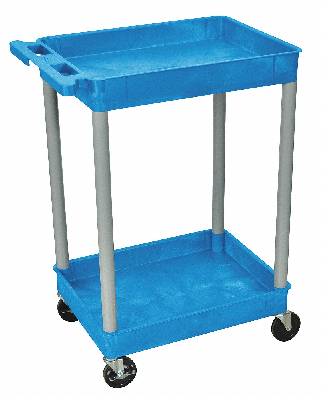 Flat Handle Utility Cart, 200 lb Load Capacity, Number of Shelves 2, 24 ...