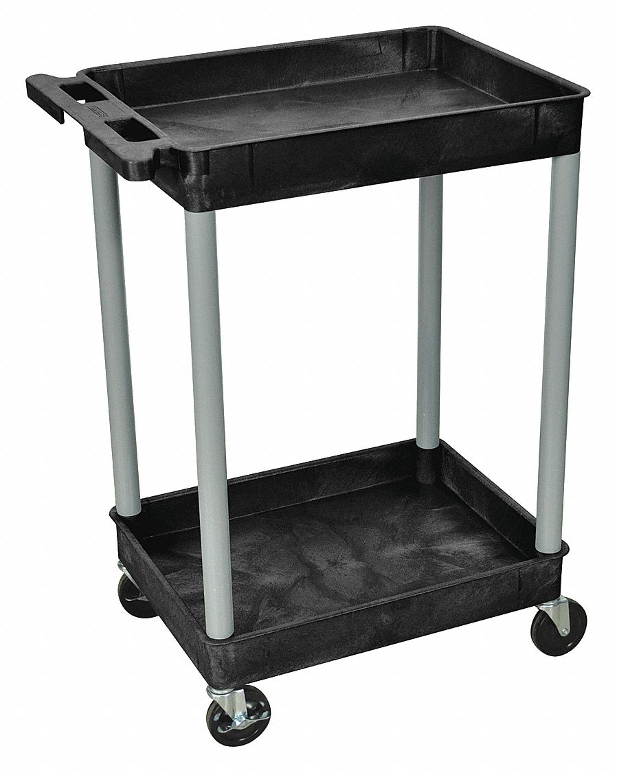 200 lb Load Capacity, 24 in x 18 in, Flat Handle Utility Cart - 8GPD2 ...