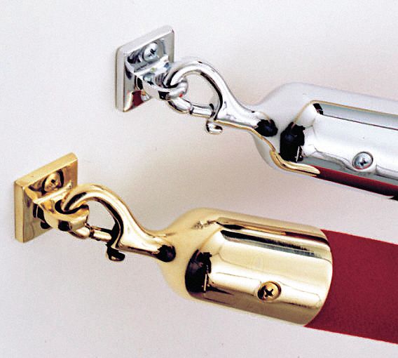 Wall Plate, Accepts 1 Rope, Polished Brass - Grainger