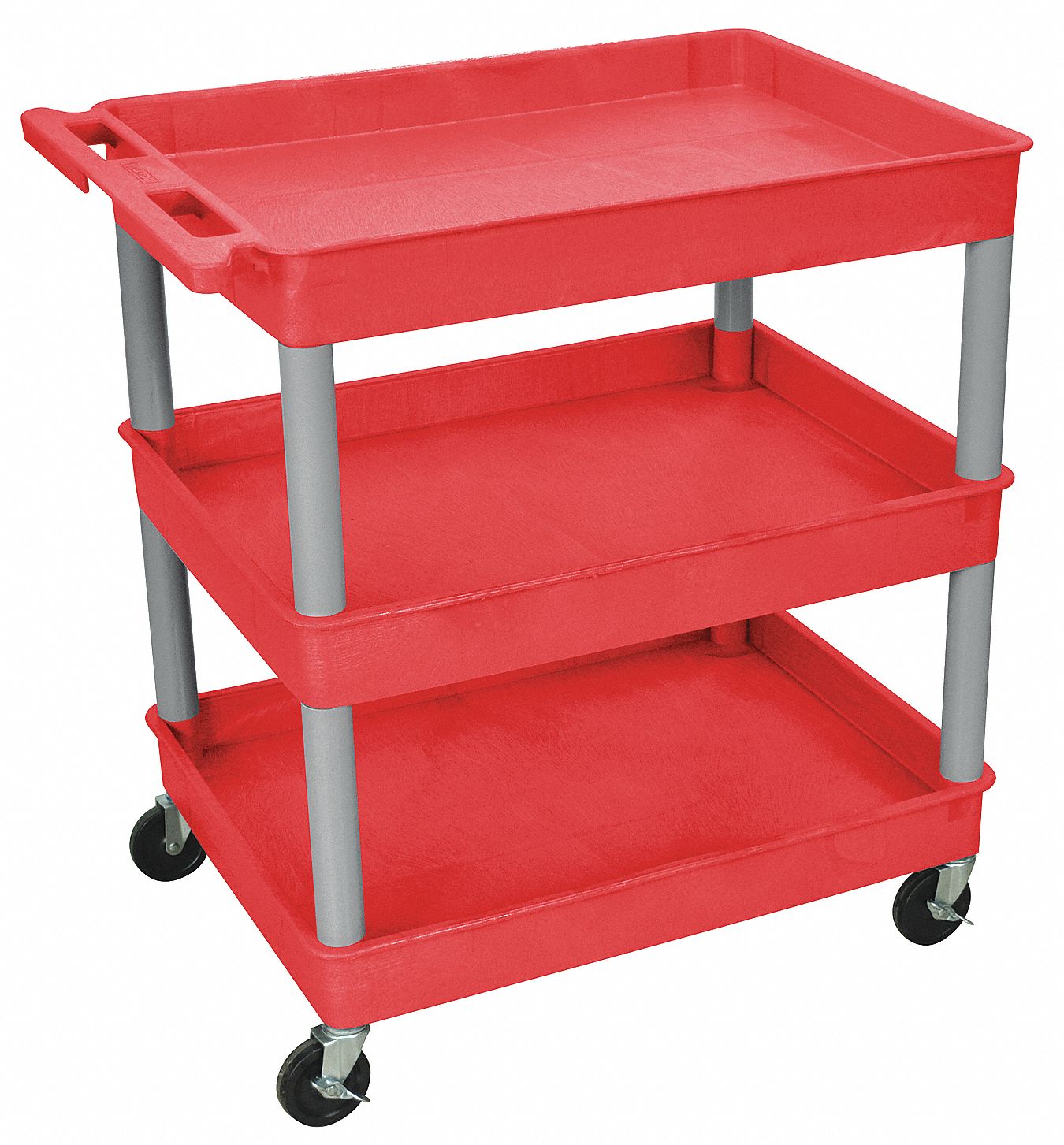 Utility Cart, 300 lb Load Capacity, Number of Shelves 3, 32 in x 24 in ...