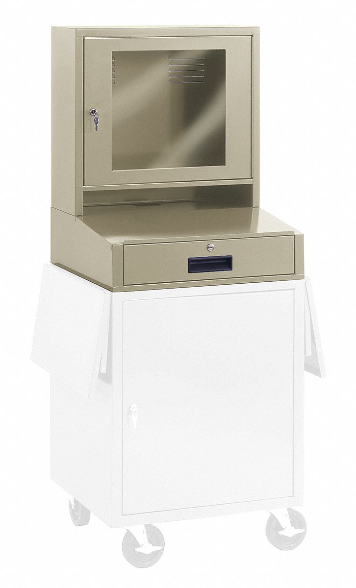 EDSAL, For Desktop Computer Type, Mobile, LCD Monitor Cabinet - 8GX56 ...