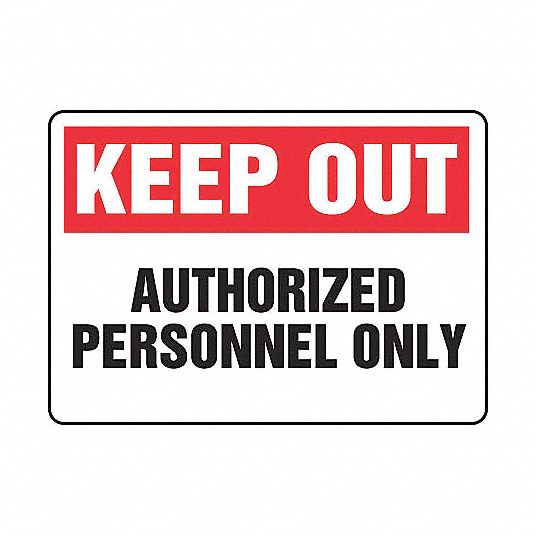 Plastic, With Mounting Holes Sign Mounting, Admittance Sign - 8PL25 ...