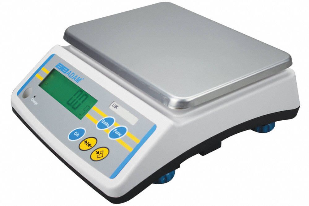 ADAM EQUIPMENT Compact Bench Scale, LCD Scale Display, Weighing Units g ...