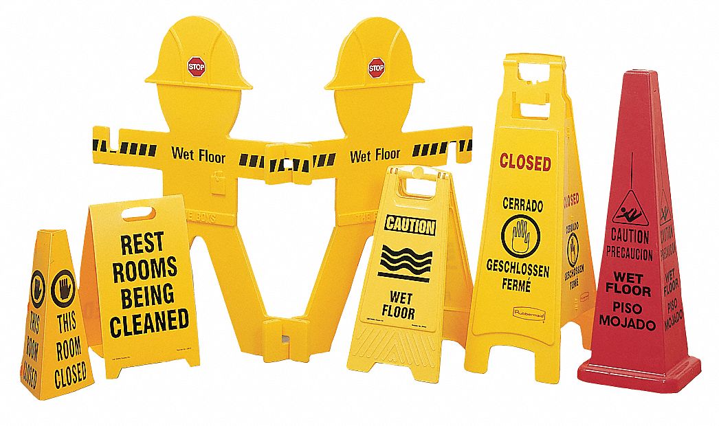 SAFETY SIGN Two Sided Floor Stand Sign, 24 3/8 in H - 8AGC2|28965 ...