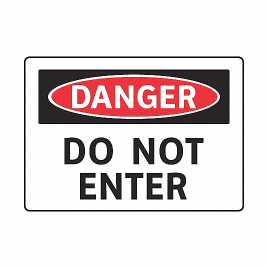 Aluminum, 7 in x 10 in Nominal Sign Size, Danger Sign - 8NAP4|S144FA ...